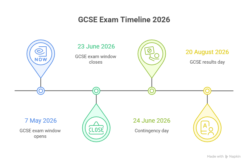When Are GCSE Exams 2026? Exact Dates, Timetable Window, Results Day