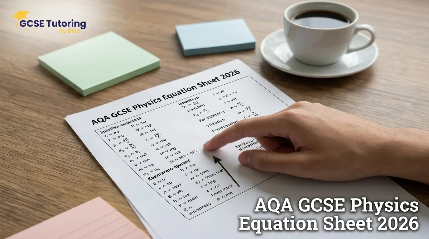 AQA GCSE Physics Equation Sheet 2026